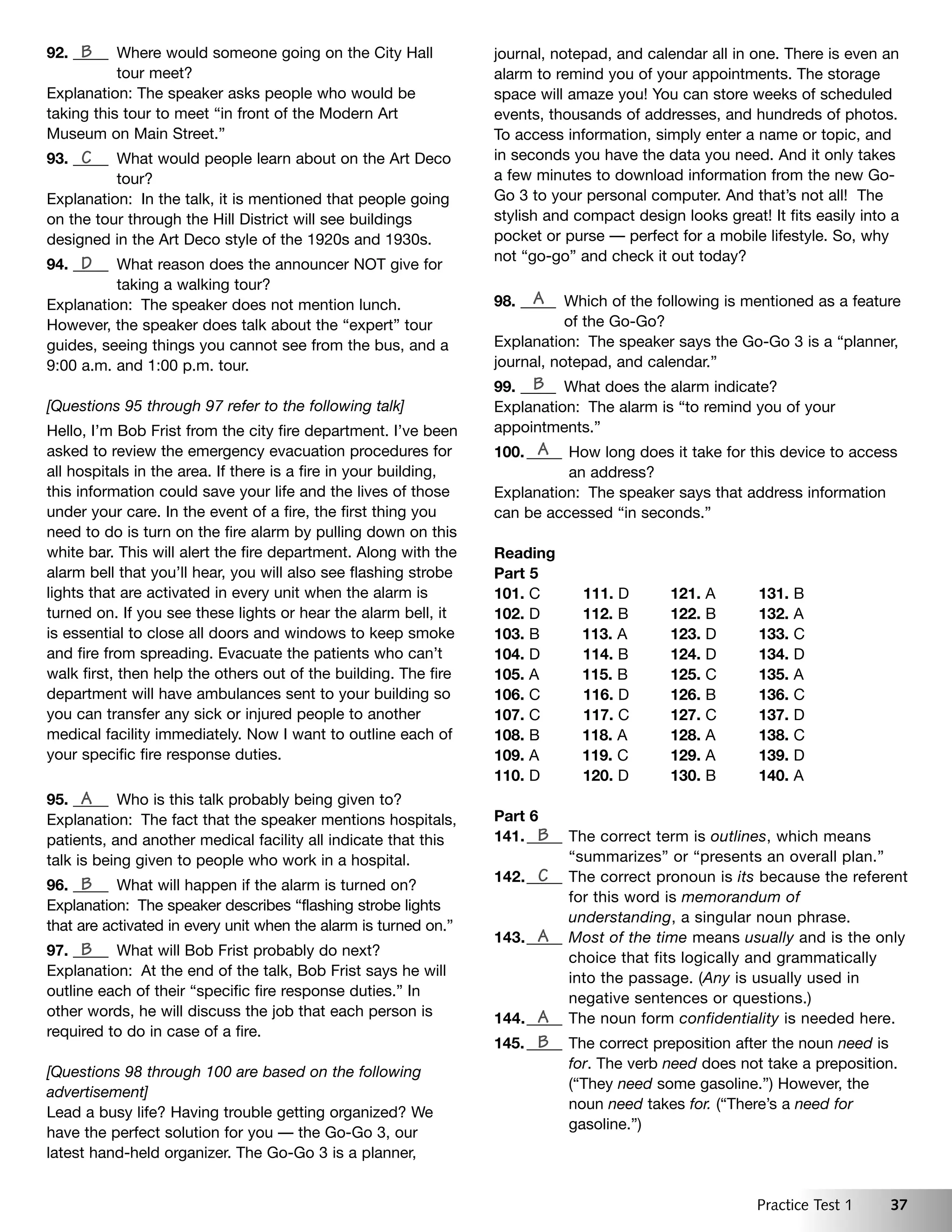 Complete guide-to-toeic-test---answer keys | PDF