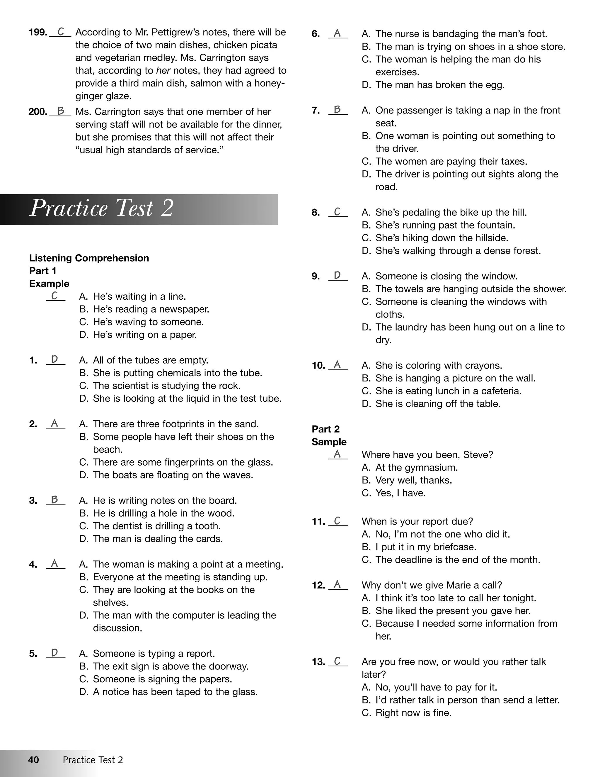 Complete guide-to-toeic-test---answer keys | PDF | Participant Sports ...