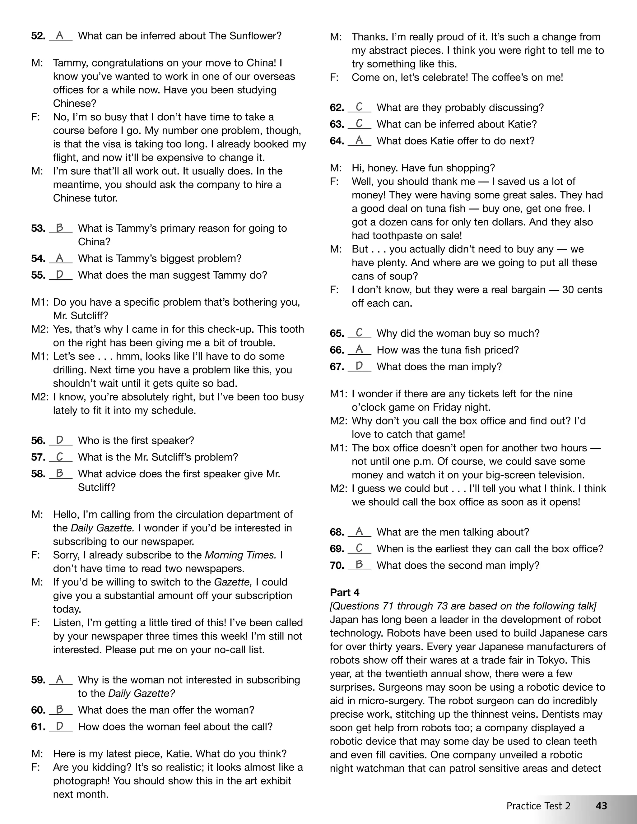 Complete guide-to-toeic-test---answer keys | PDF