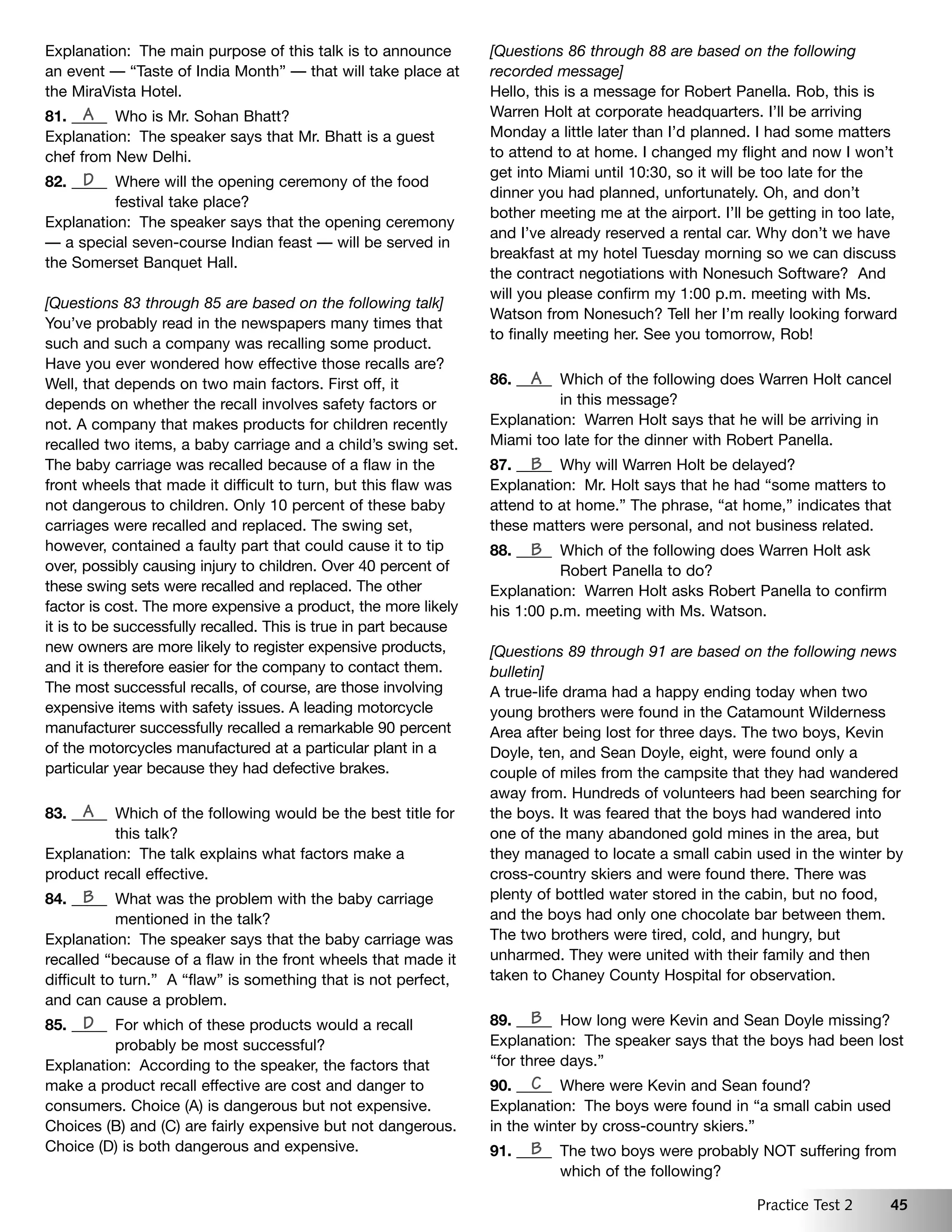 Complete guide-to-toeic-test---answer keys | PDF