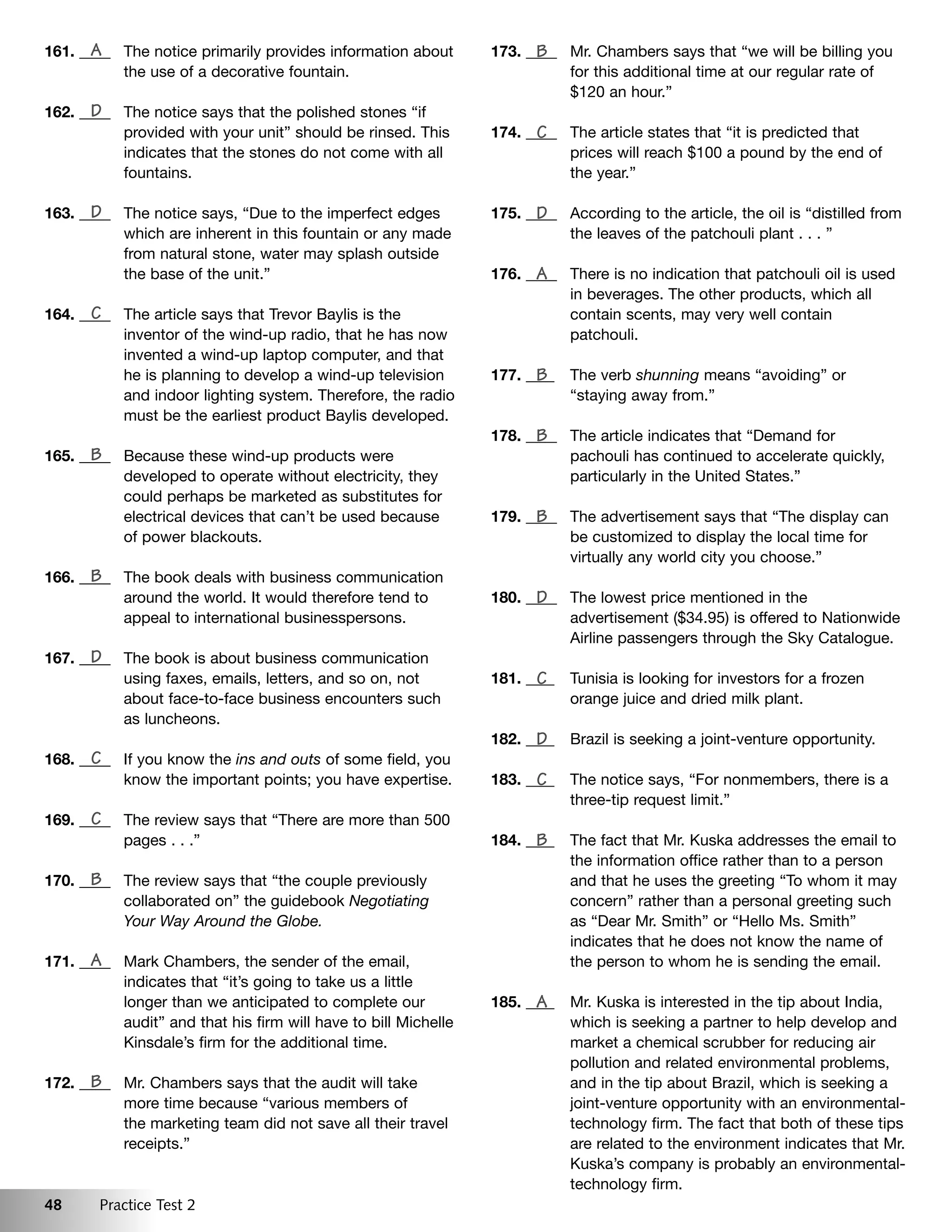 Complete guide-to-toeic-test---answer keys | PDF