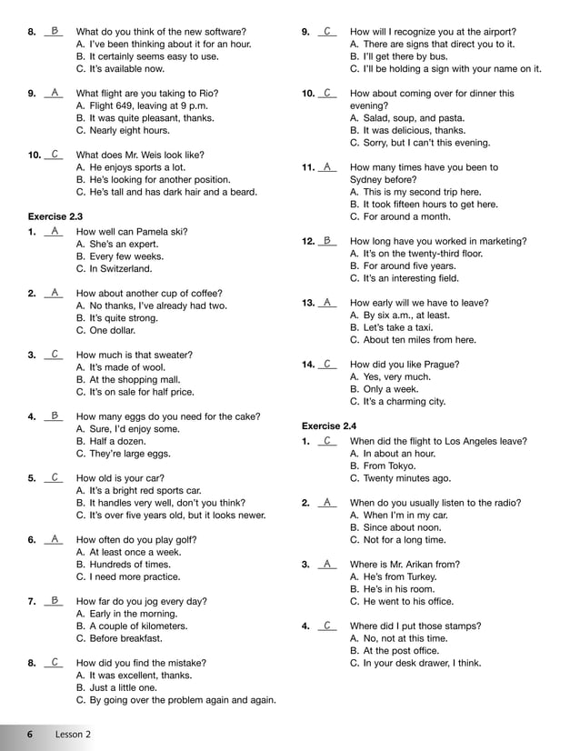 Complete guide-to-toeic-test---answer keys | PDF | Participant Sports ...