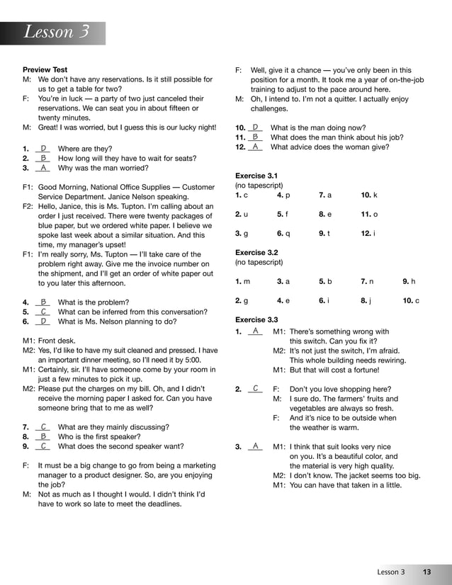 Complete guide-to-toeic-test---answer keys | PDF | Participant Sports ...