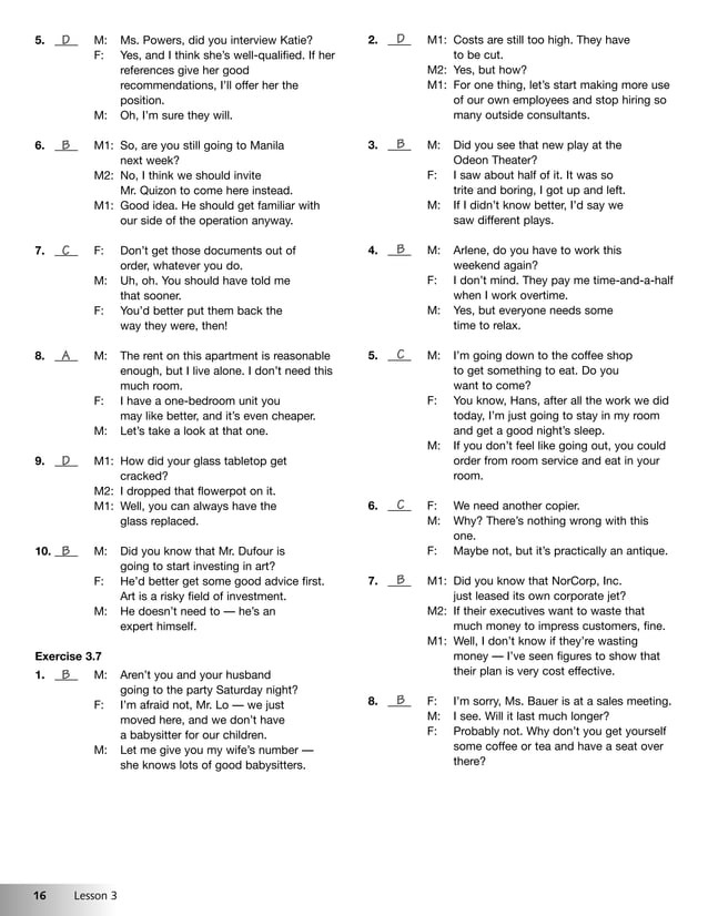 Complete guide-to-toeic-test---answer keys | PDF | Participant Sports ...