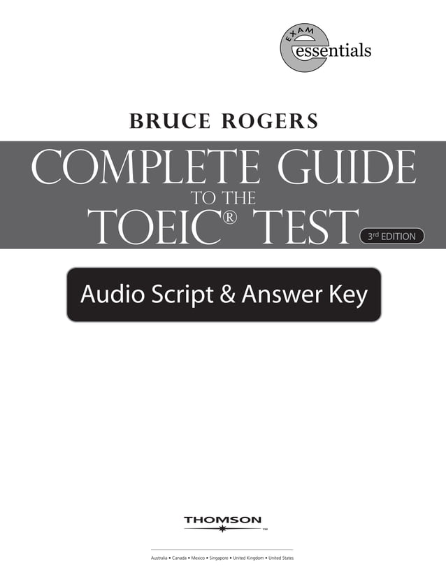 Complete guide-to-toeic-test---answer keys | PDF | Participant Sports ...