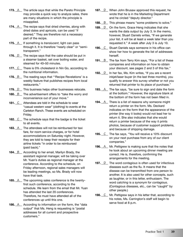 Complete guide-to-toeic-test---answer keys | PDF | Participant Sports ...