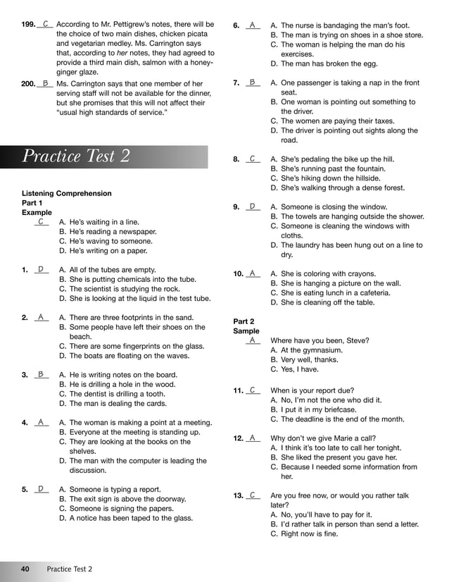 Complete guide-to-toeic-test---answer keys | PDF | Participant Sports ...