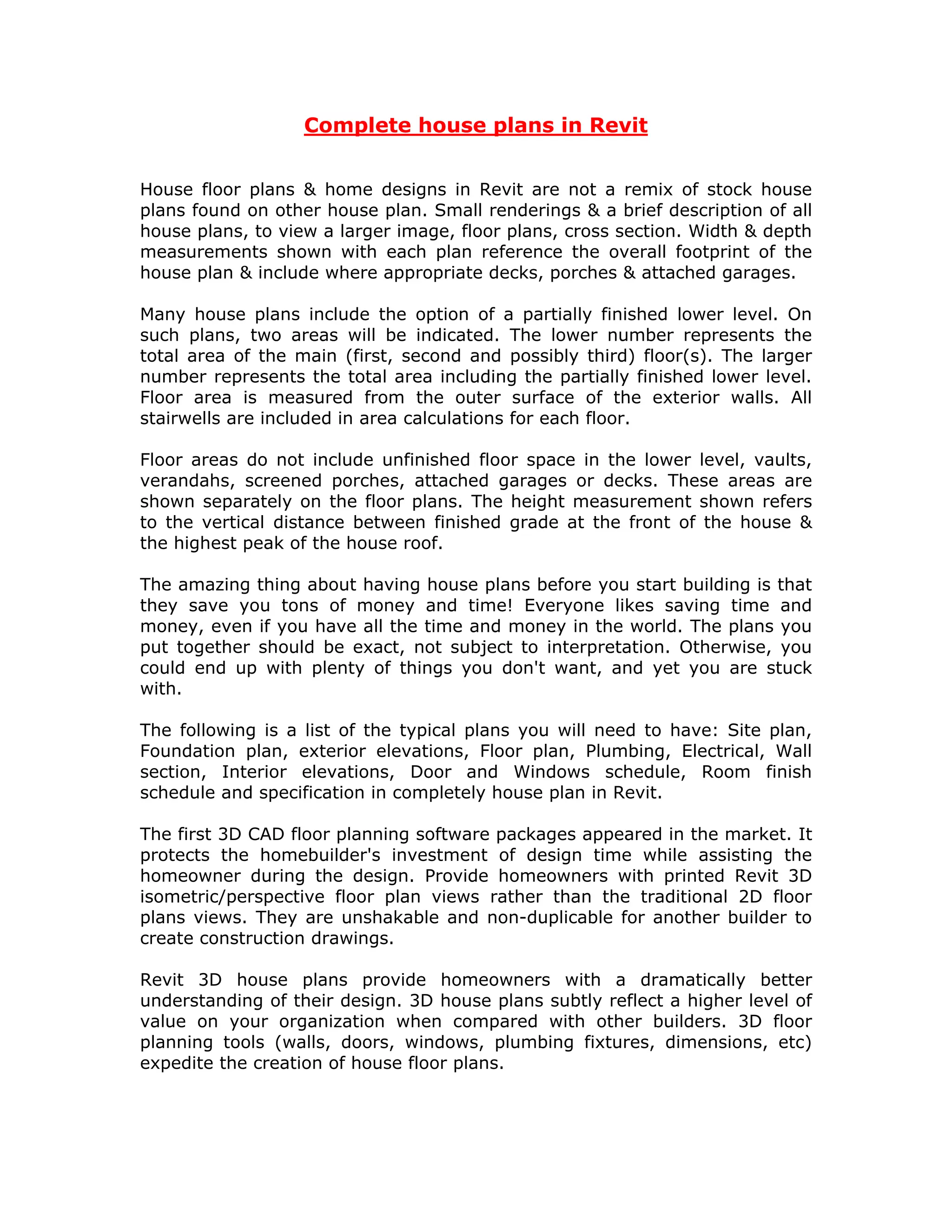 Complete house-plans-in-revit | PDF