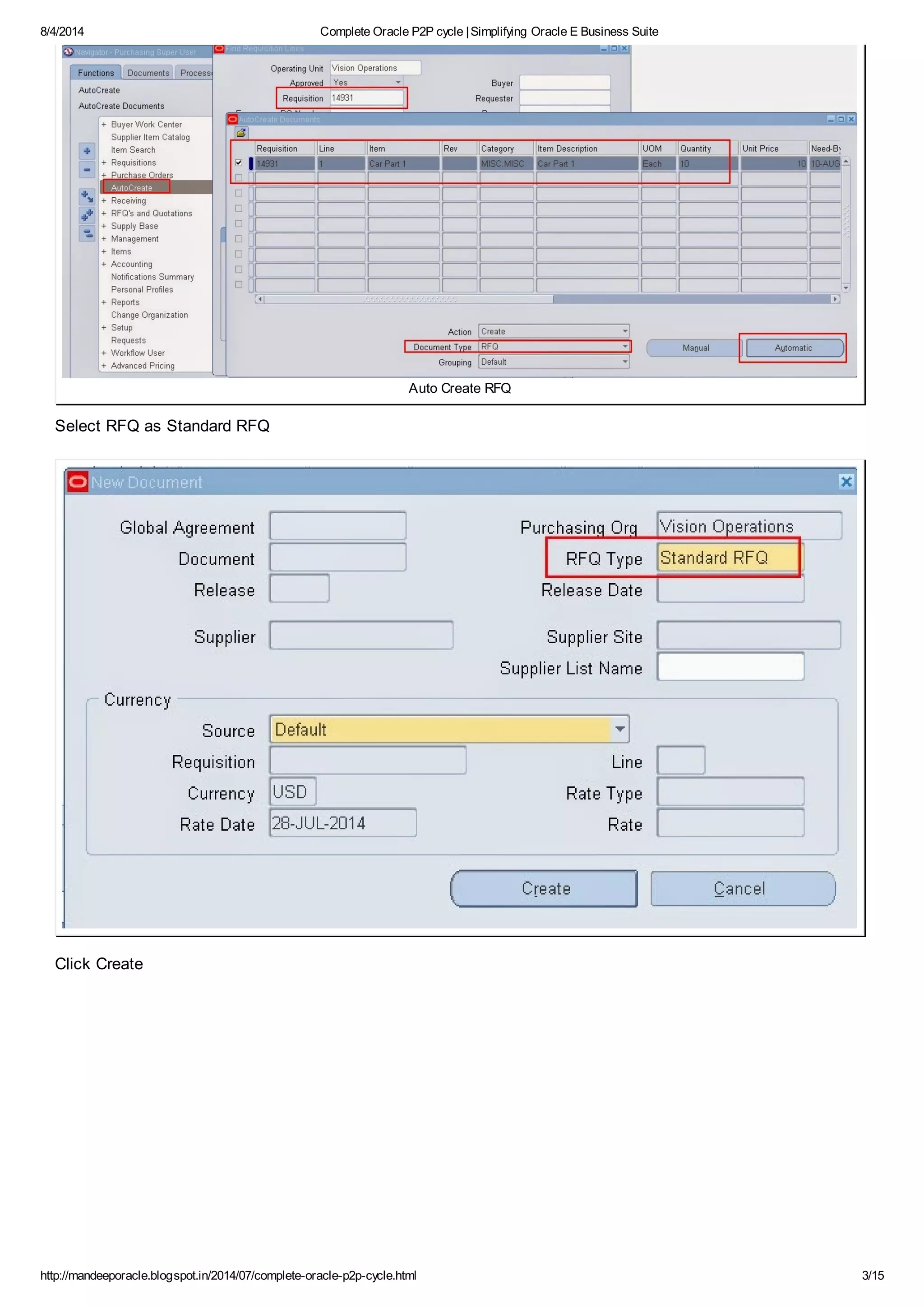 Complete Oracle Procure to Pay Cycle | PDF