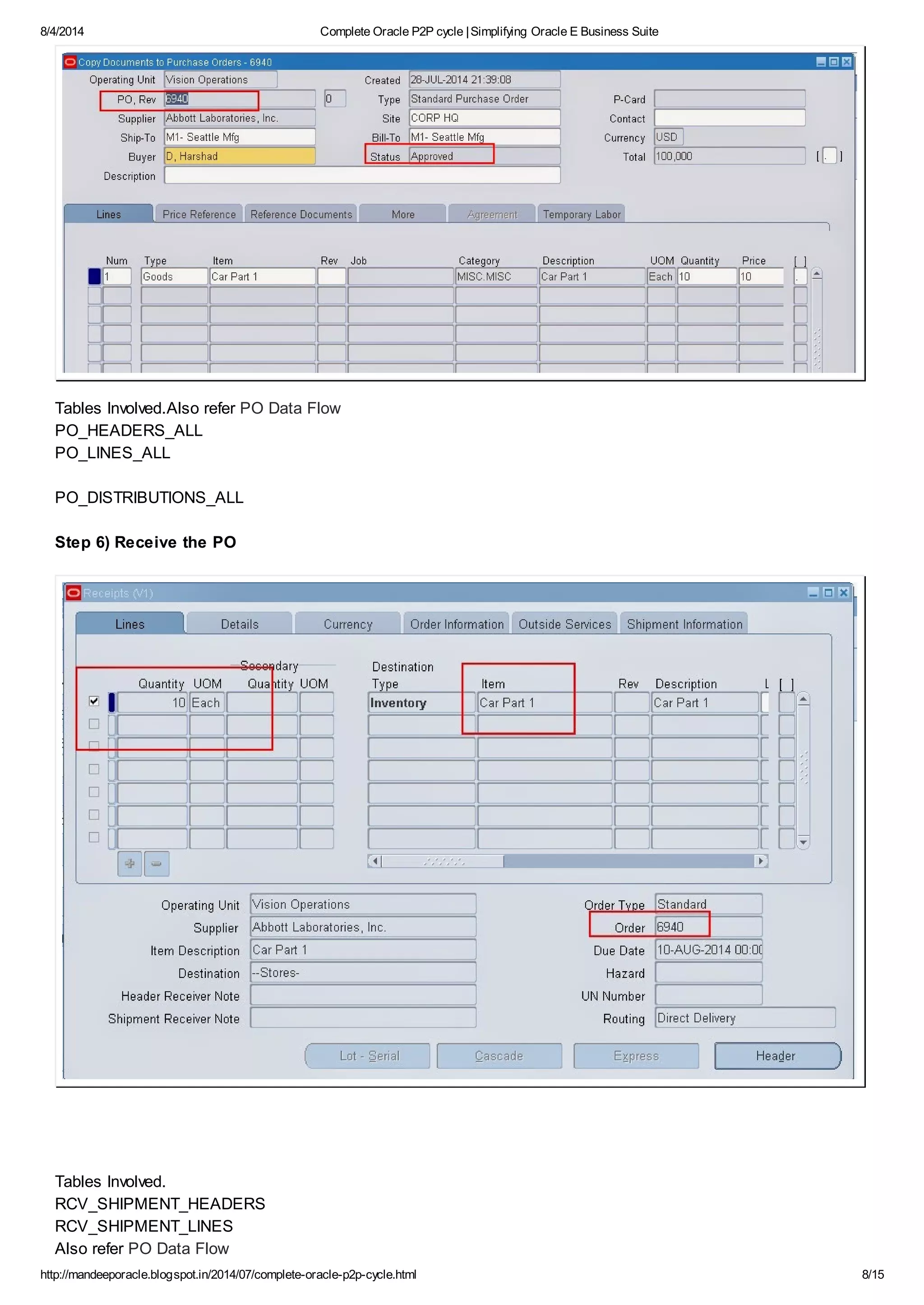 Complete Oracle Procure to Pay Cycle | PDF
