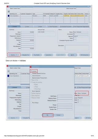 Complete Oracle Procure to Pay Cycle | PDF