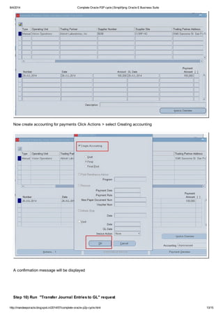 Complete Oracle Procure to Pay Cycle | PDF