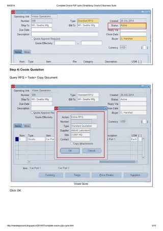 Complete Oracle Procure to Pay Cycle | PDF