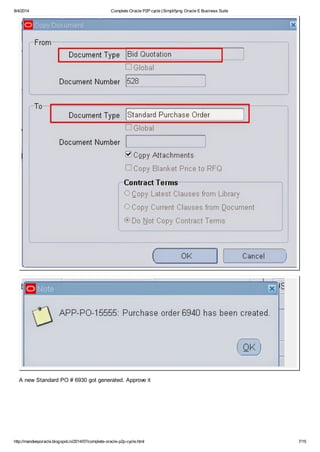 Complete Oracle Procure to Pay Cycle | PDF