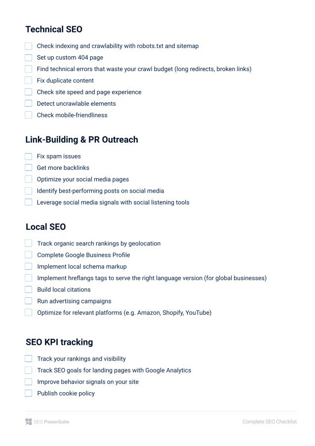 Complete SEO Checklist | PDF