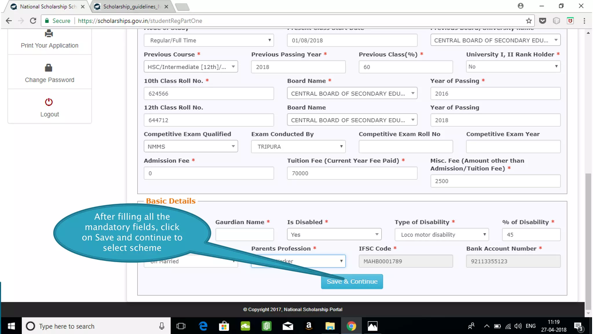 Complete Step by Step NSP scholarship application Work Flow | PPTX ...