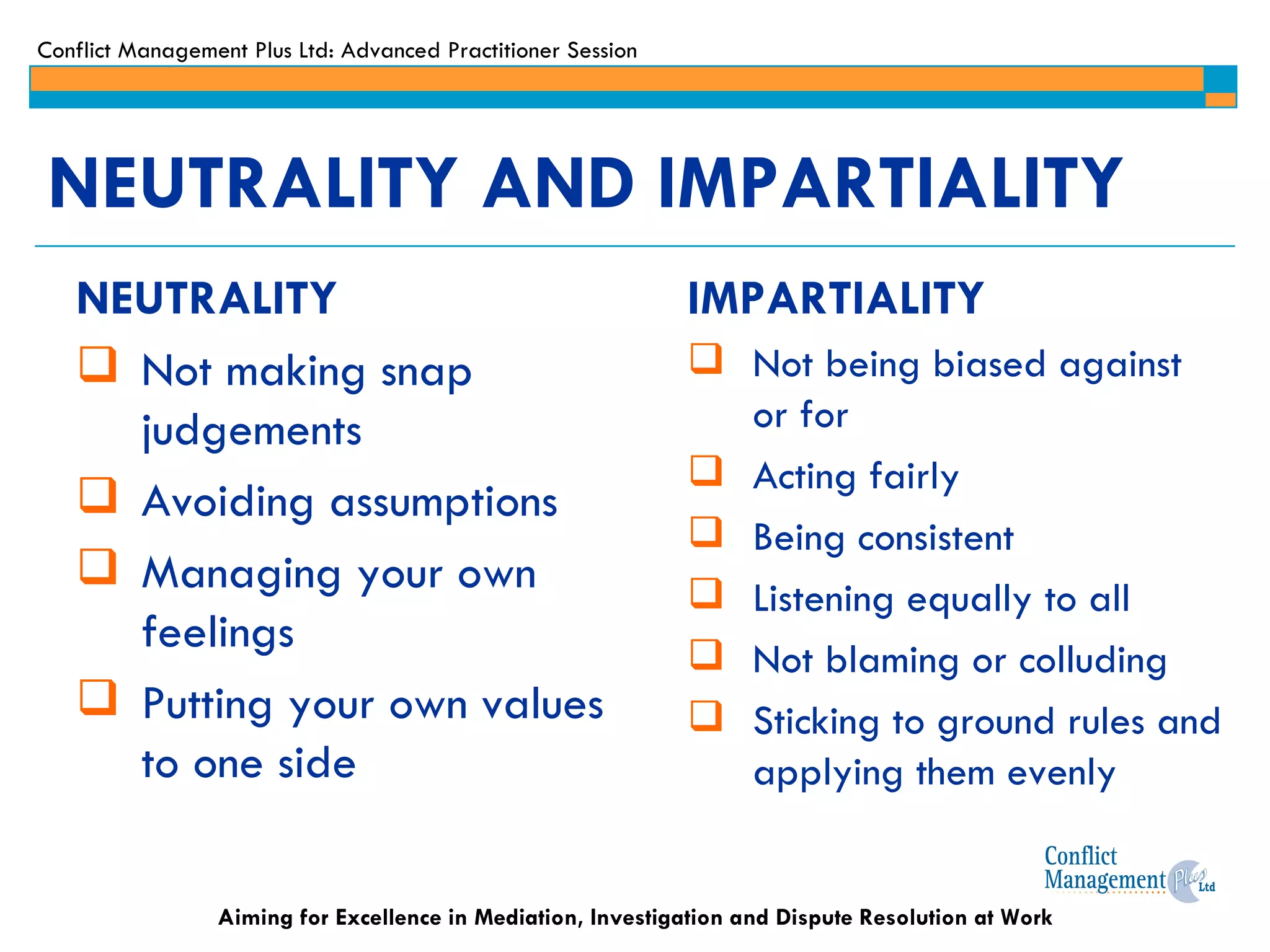 Workshop G: Tim Kingsbury, Conflict Management Plus | PPT | Law