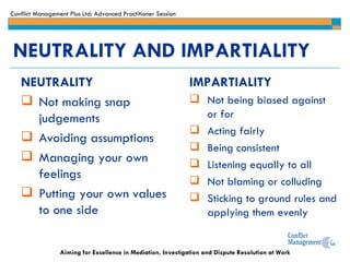 Workshop G: Tim Kingsbury, Conflict Management Plus | PPT | Law
