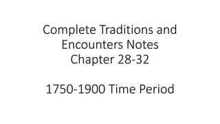Complete World History Slides 1750-1900 Notes | PDF