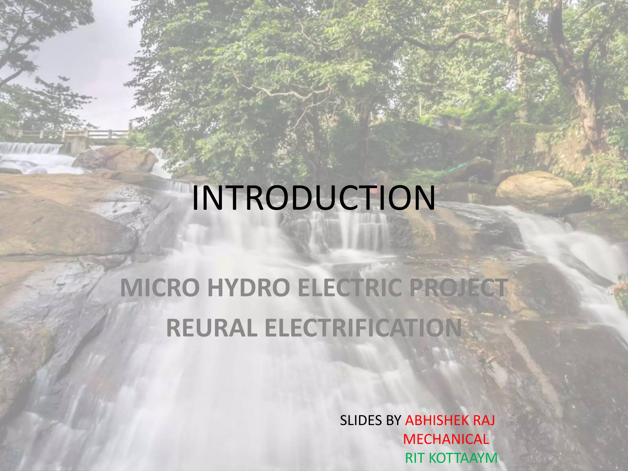Micro Hydrro electricc projects | PPTX