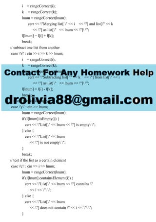 Complete a C++ class implementation for a linked-list of sorted (asc.pdf