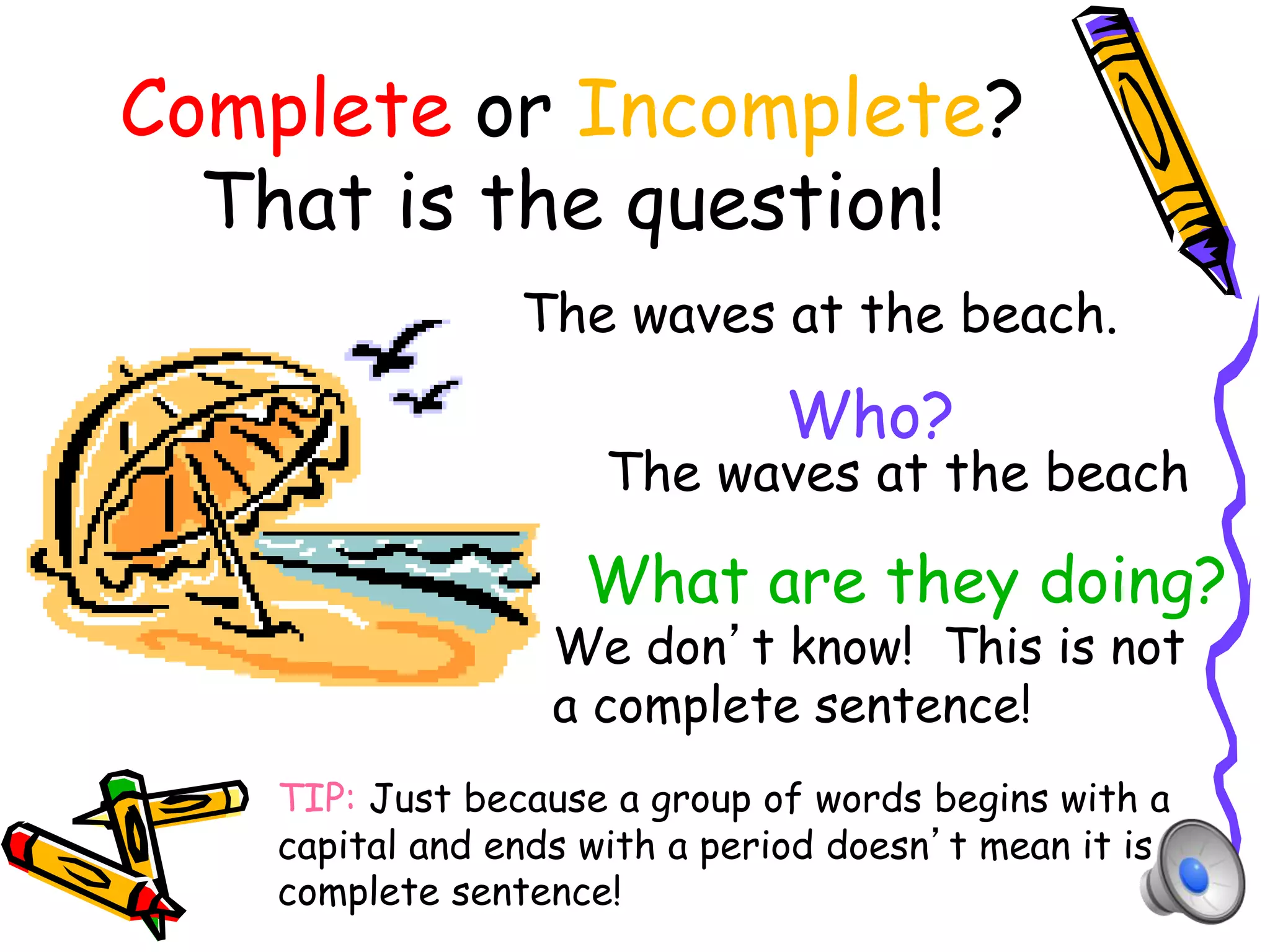 Complete and incomplete_sentences | PPTX
