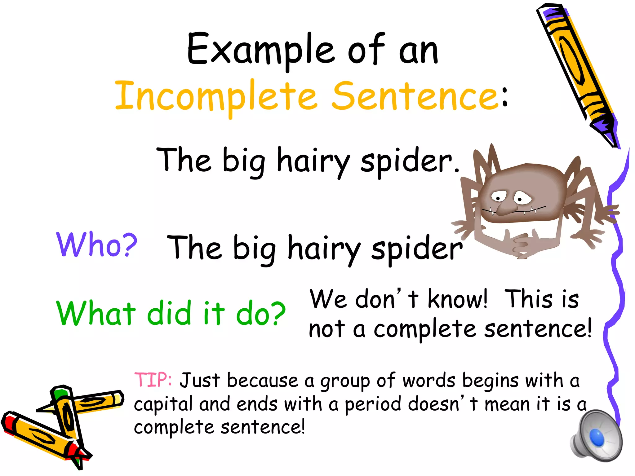 Complete and incomplete_sentences | PPTX