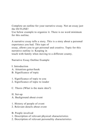 Book Outline Example