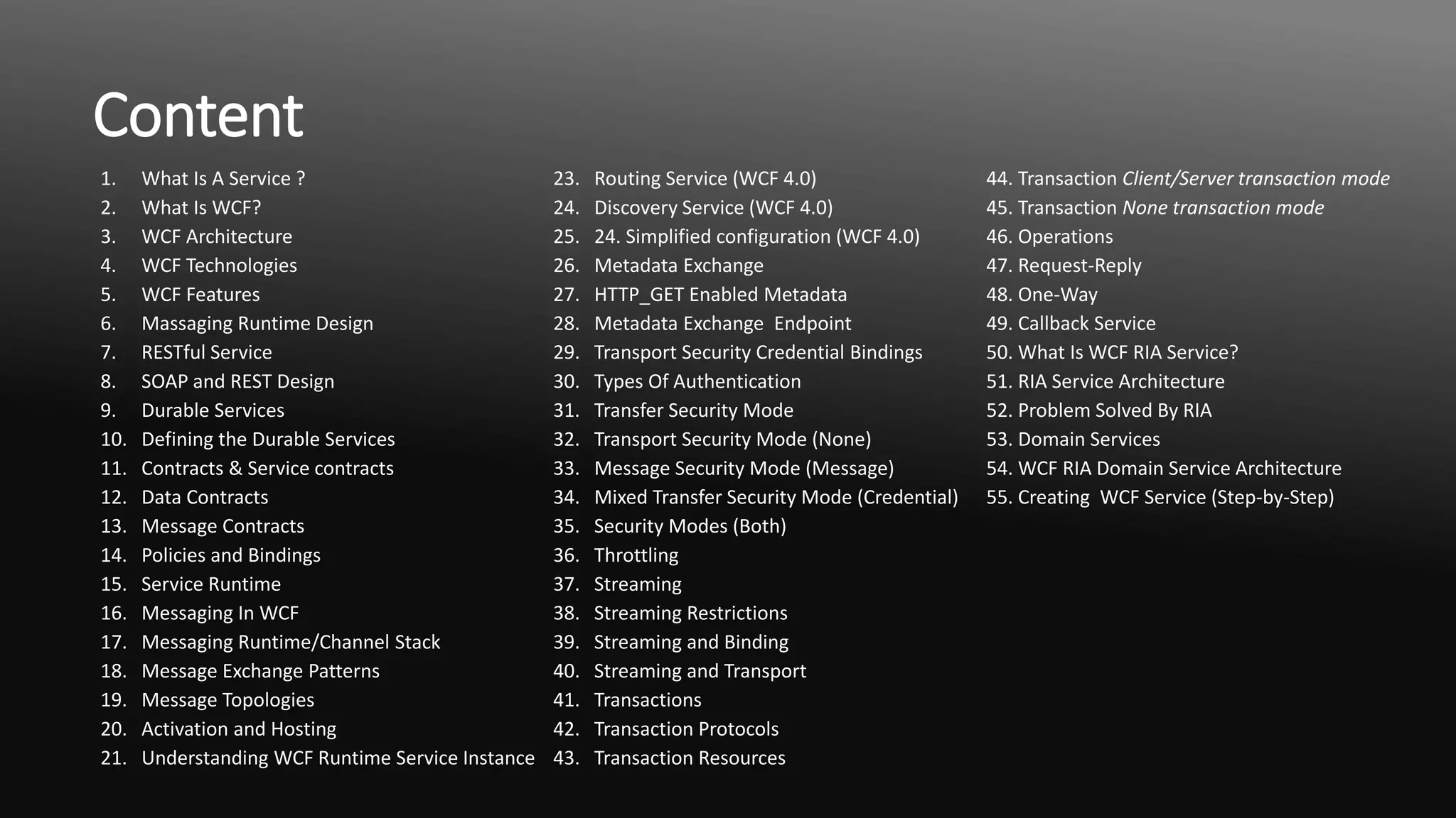 Complete Architecture and Development Guide To Windows Communication Foundation (WCF) | PPTX