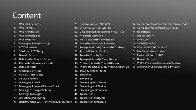 Complete Architecture and Development Guide To Windows Communication Foundation (WCF) | PPTX