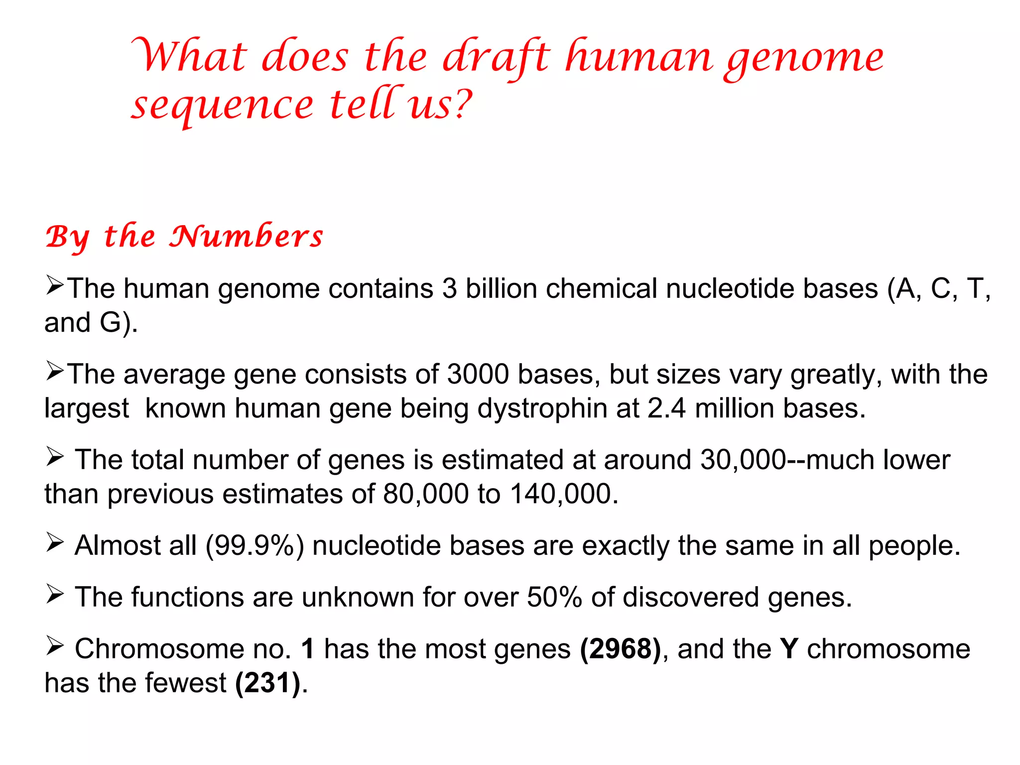Complete assignment on human Genome Project | PPT