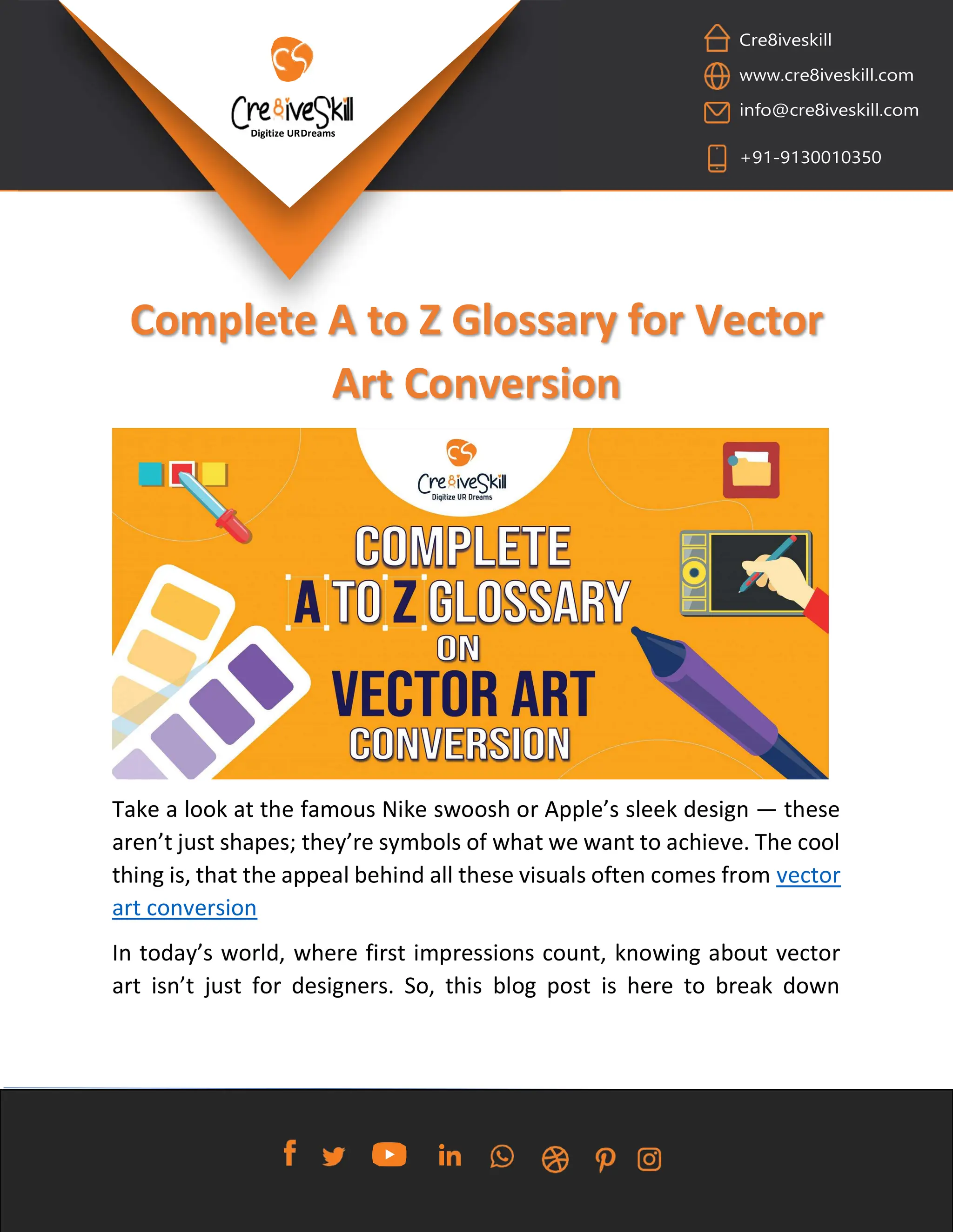 A-to-Z Guide to Design Vectorization Terminology | Cre8iveSkill | PDF