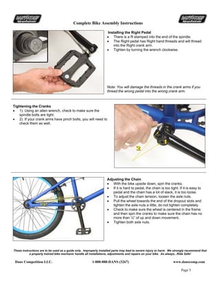 Complete bike assembly | PDF