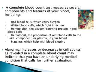 Complete blood count | PPTX