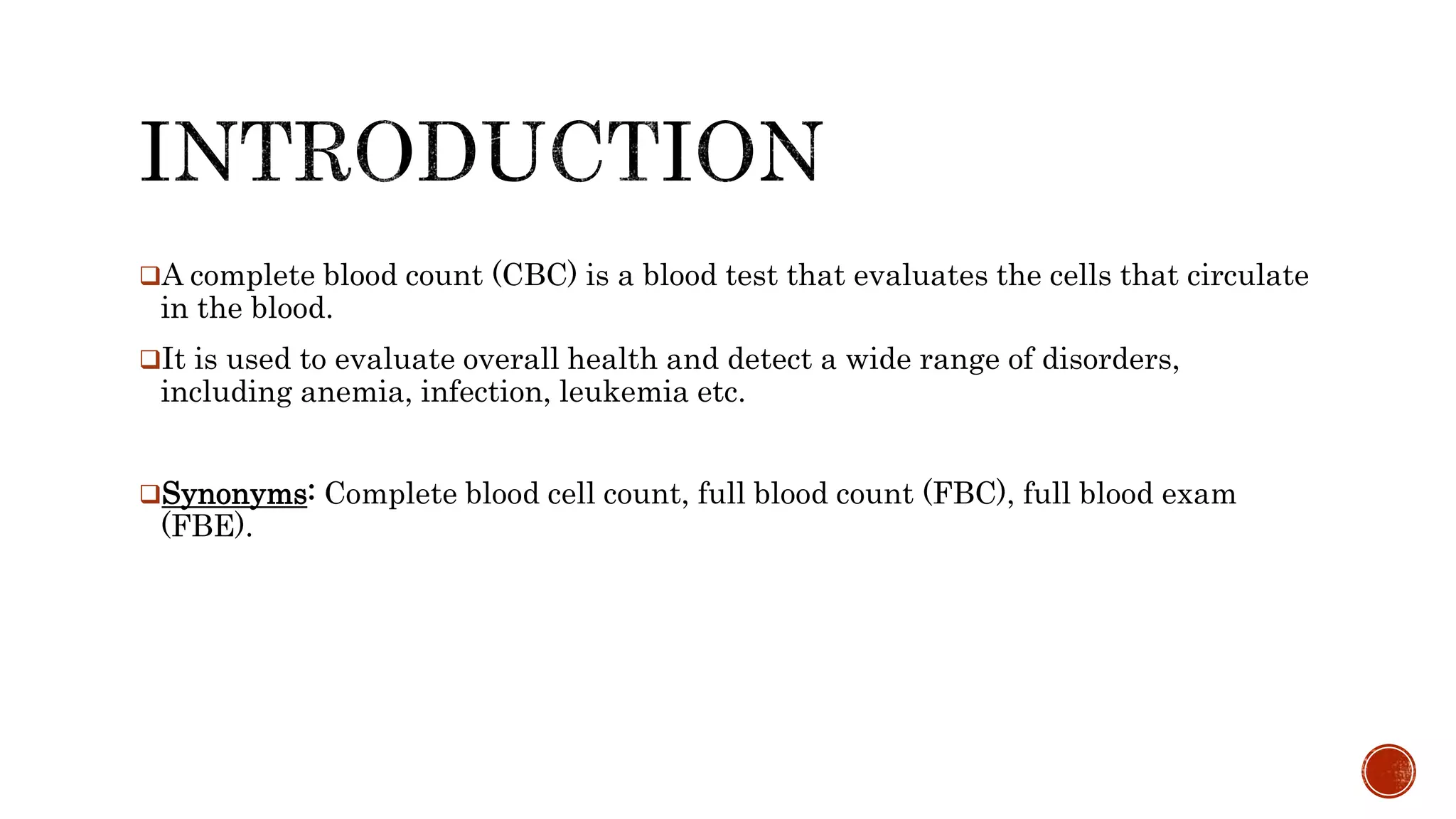 Complete blood count | PPTX