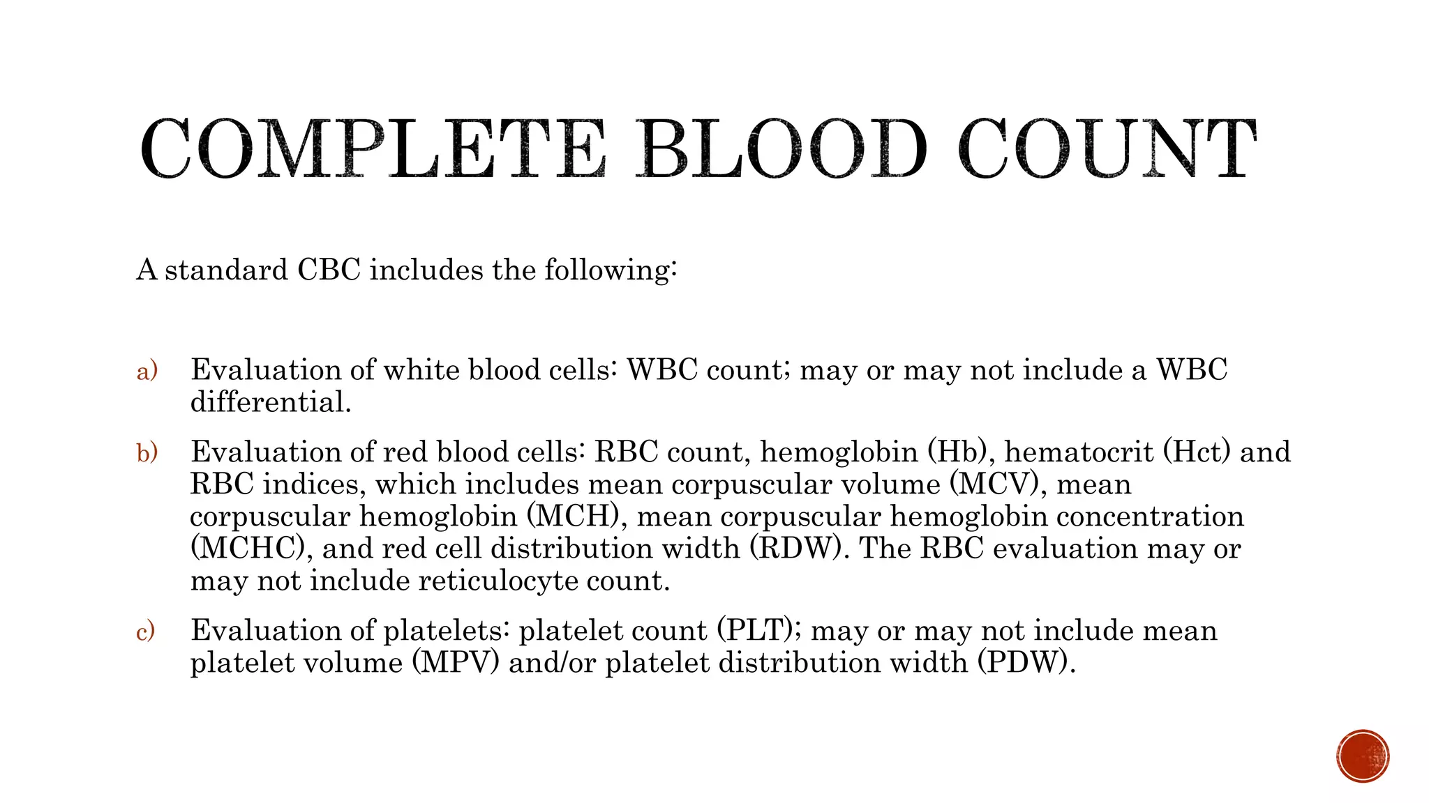 Complete blood count | PPTX