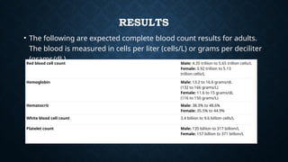 COMPLETE BLOOD COUNT FOR NURSING STUDENTS | PPTX