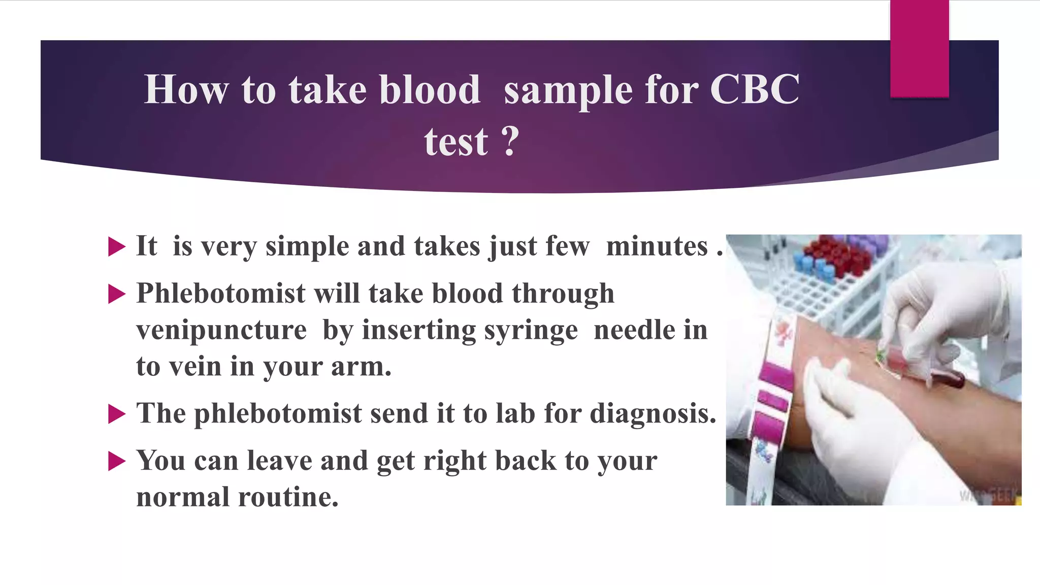 Complete blood count test(CBC) | PPT