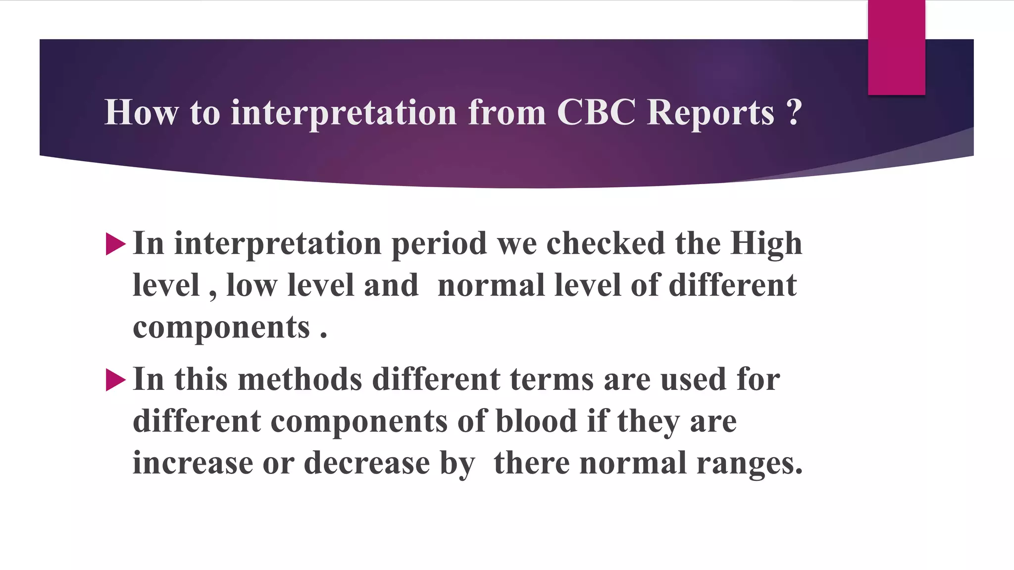 Complete blood count test(CBC) | PPTX