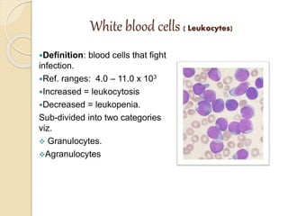 Basic Hematology | PPTX