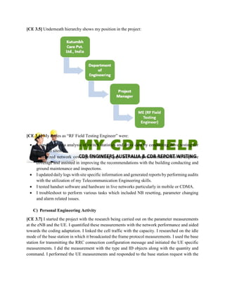 Complete cdr report sample for telecommunication engineers | PDF