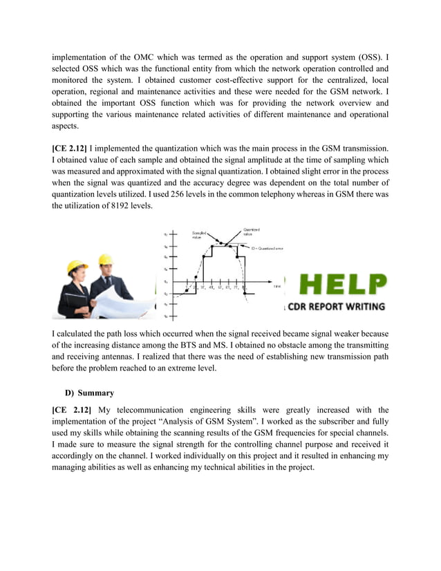 Complete cdr report sample for telecommunication engineers | PDF