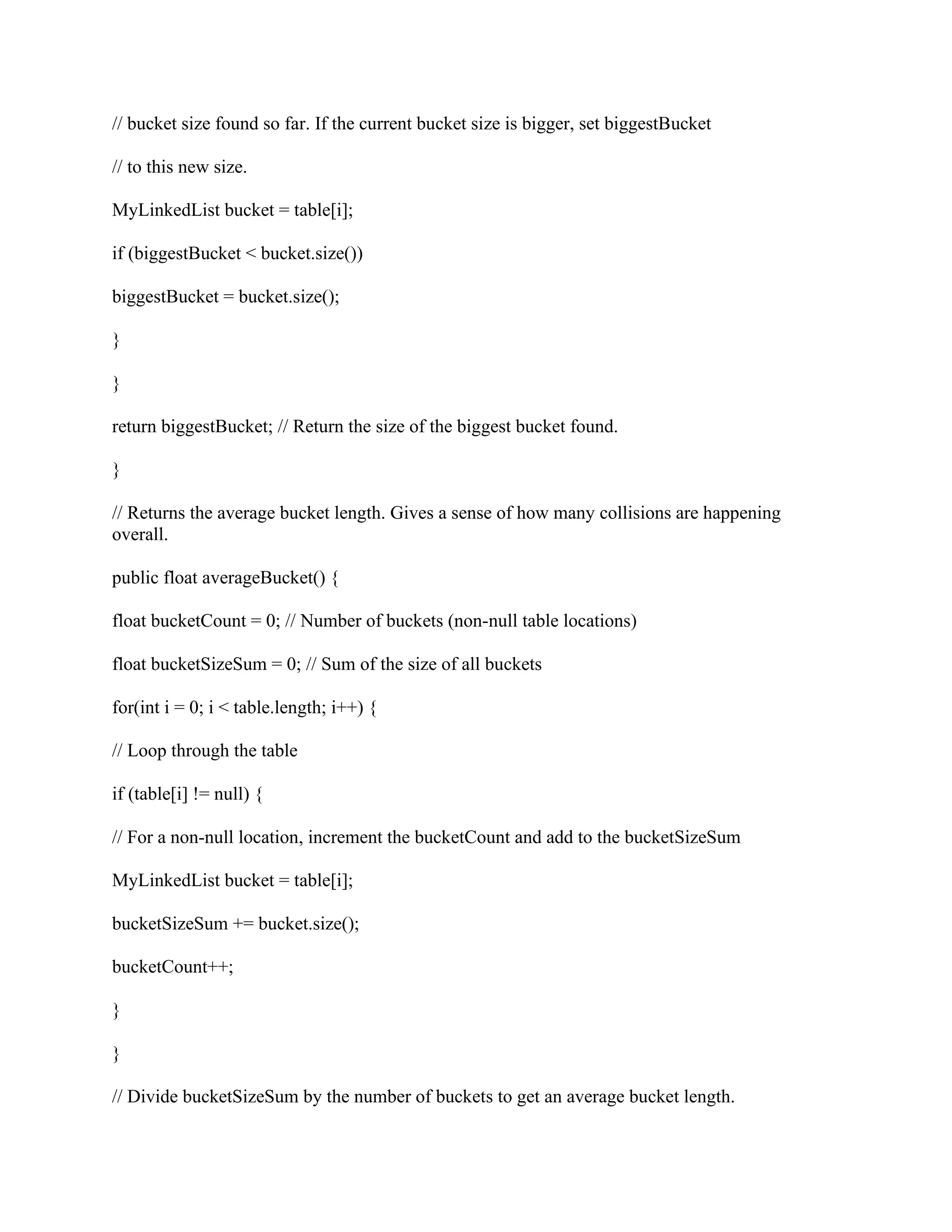 Complete code in Java The hashtable you'll be making will use String.pdf | Programming Languages ...