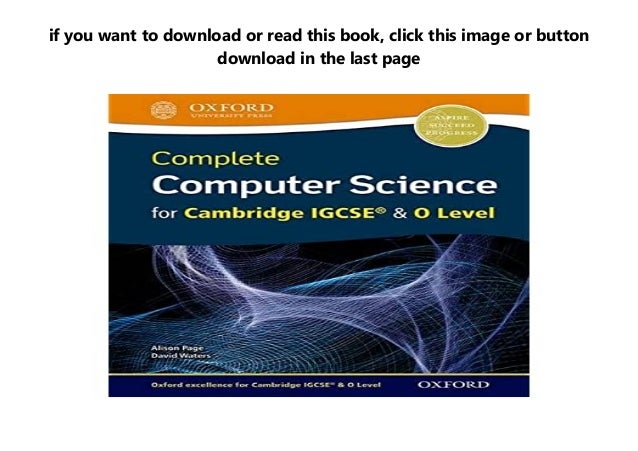 Complete Computer Science For Cambridge Igcse® O Level Cie Igcse Complete All Format
