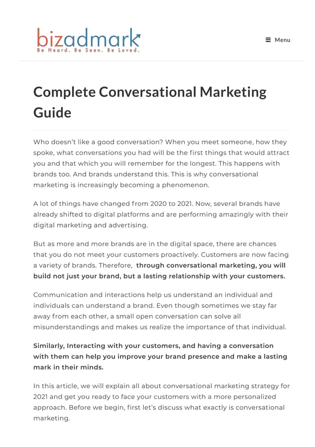 Complete conversational marketing guide | PDF