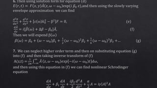 Introduction to Solitons and it's solution in nonlinear Schrodinger ...