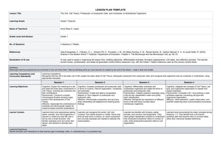 Comprehensive Grade 7 Science Lesson on Cell Theory and Cell Types | DOCX