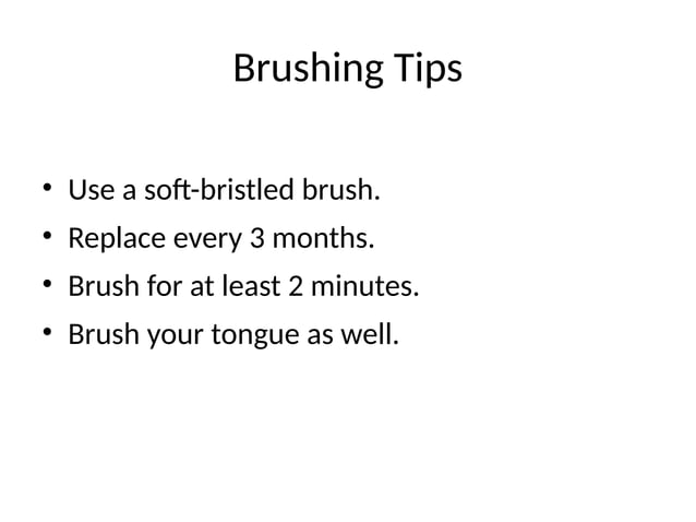 Complete Dental Brushing Techniques Presentation Pptx
