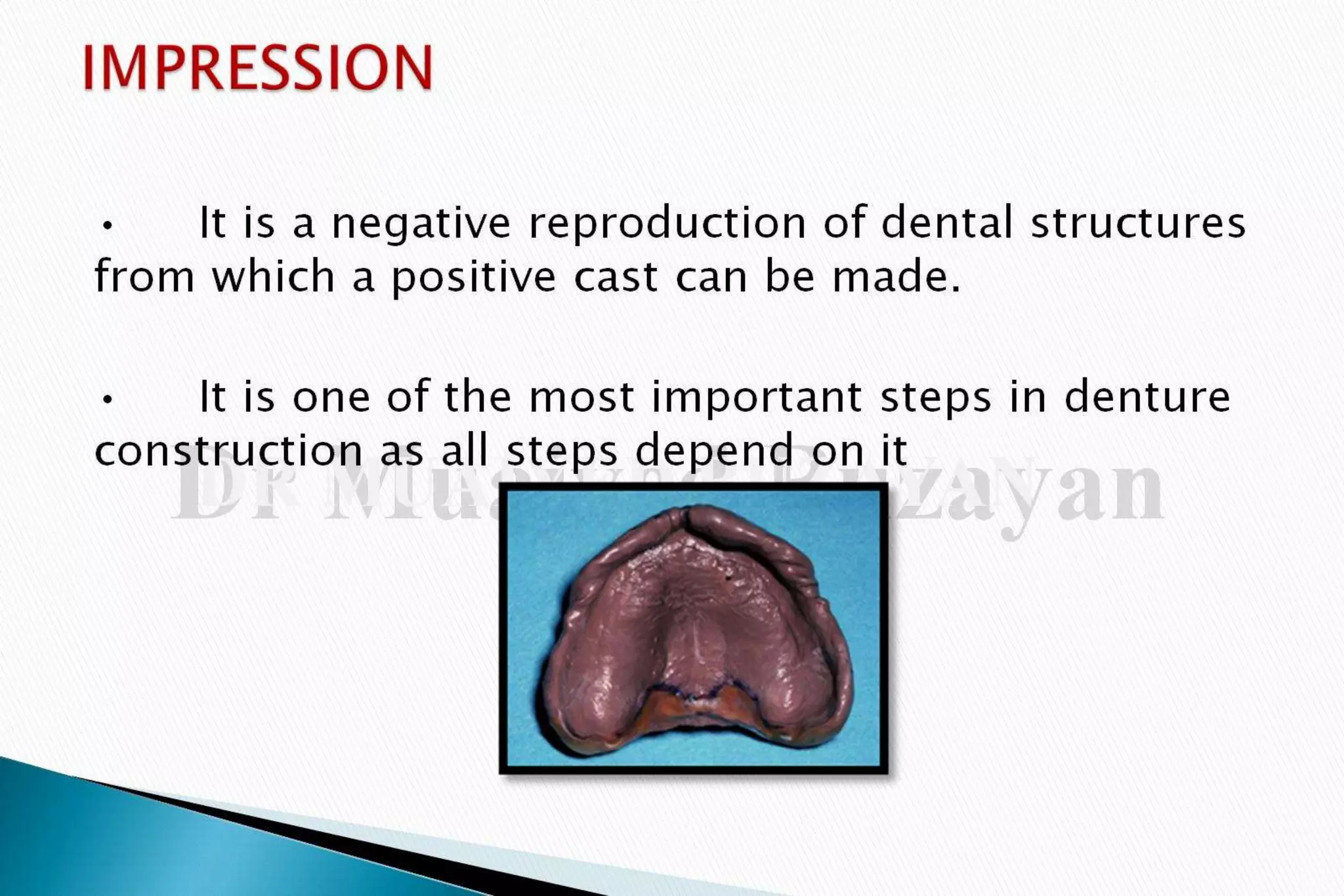Complete denture impression 2nd yr | PPTX | Mental Health | Diseases ...