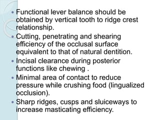 Complete denture occlusion | PPTX